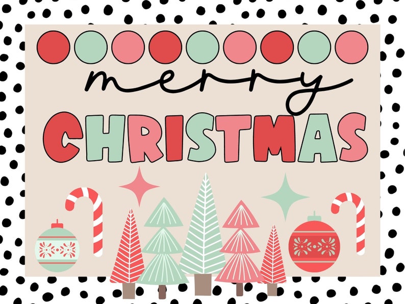 Christmas Trees Bulletin Board for Elementary Classroom - Etsy