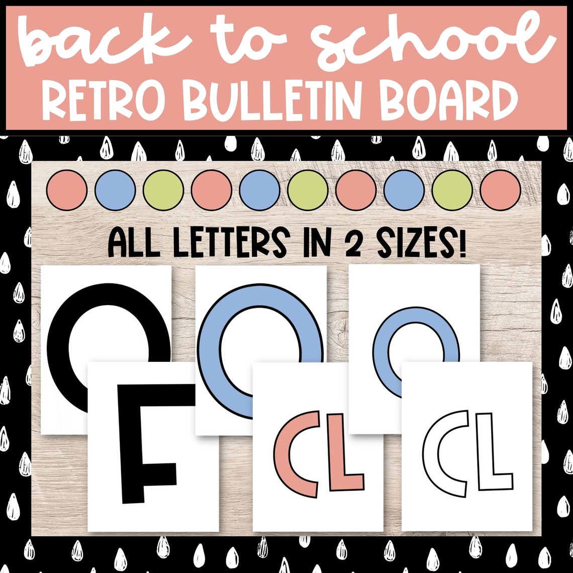 Back to School Retro Bulletin Board for DIY Classroom Decor - Etsy