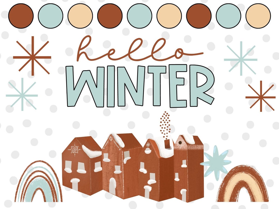 Boho Winter Bulletin Board for Classroom, or Winter Door Decor, Cozy ...