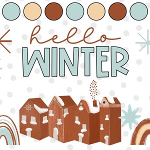 Boho Winter Bulletin Board for Classroom, or Winter Door Decor, Cozy ...