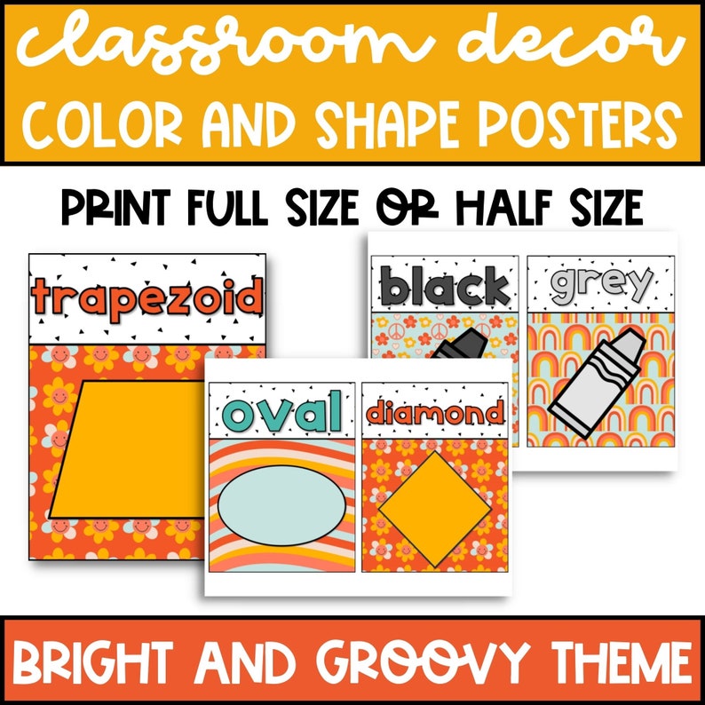 Color and Shape Posters for Classroom DIY Classroom Decor - Etsy