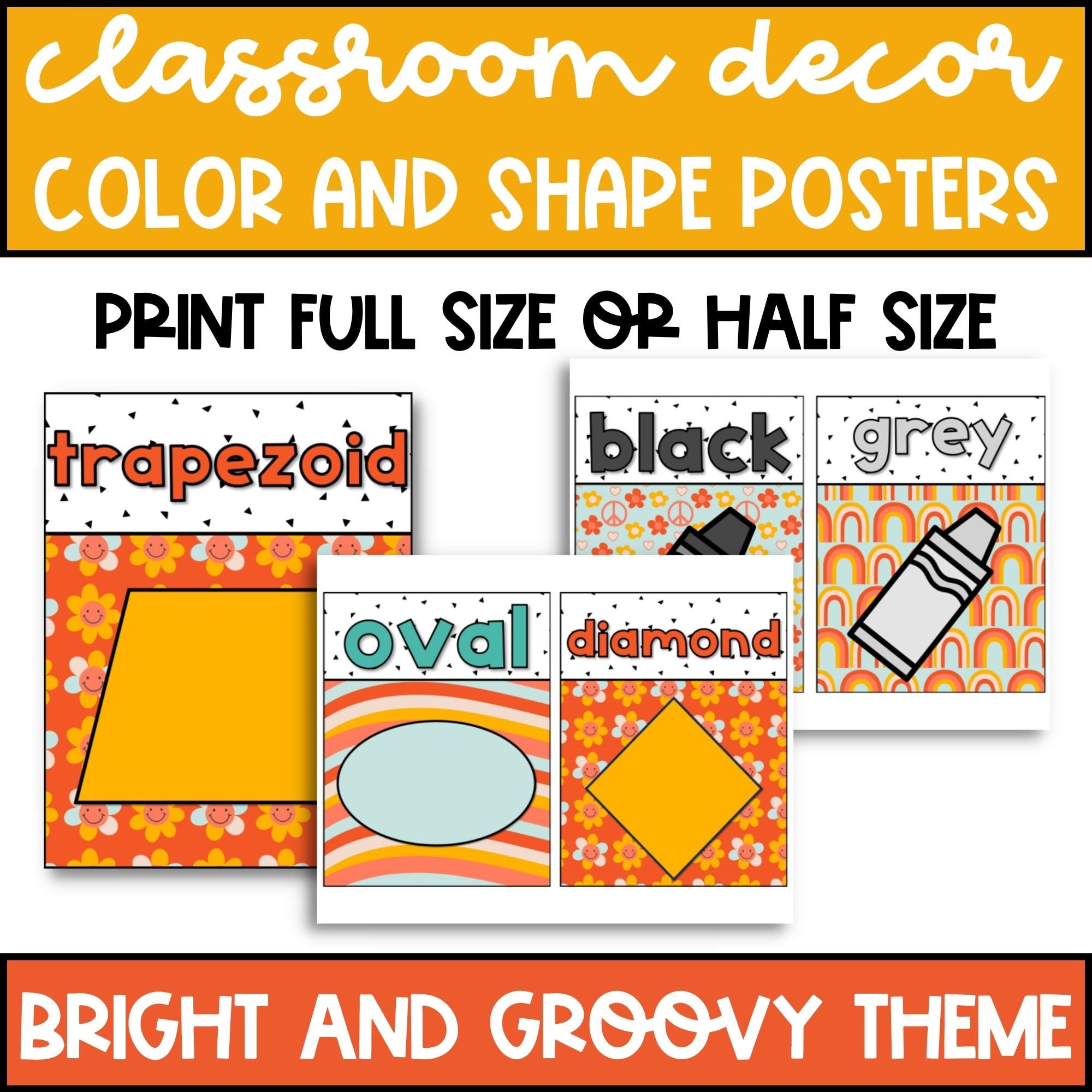 Color and Shape Posters for Classroom DIY Classroom Decor - Etsy