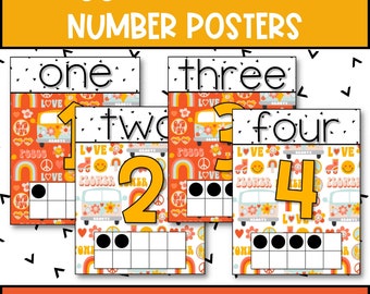 Color and Shape Posters for Classroom, DIY Classroom Decor, Retro ...