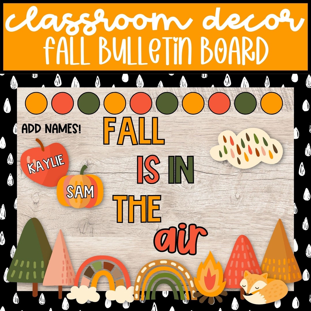 Boho Fall Bulletin Board, DIY Classroom Bulletin Board Door Decor, Boho ...