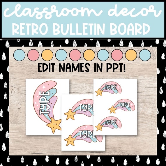 Christmas Tree Cutting Board Retro Groovy Bulletin Board Kit-classroom ...