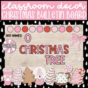 Christmas Tree Cake Bulletin Board for Classroom, Winter Door Decor ...