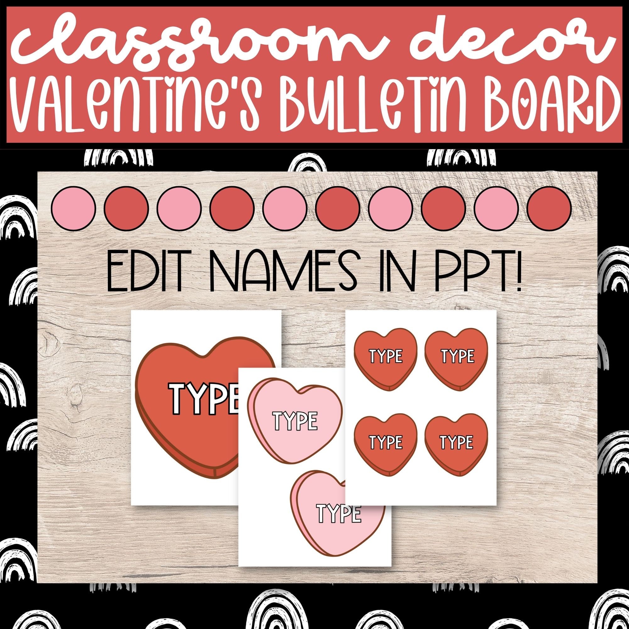 Retro Valentine's Day Bulletin Board Kit, February Door Decor Printable ...