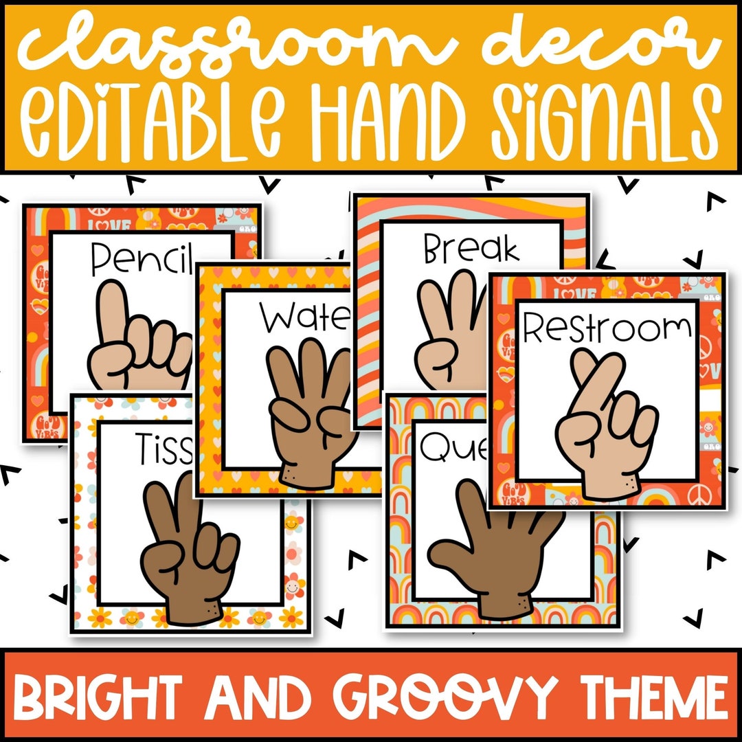 Signaux manuels pour la gestion de la classe, décoration de salle de ...