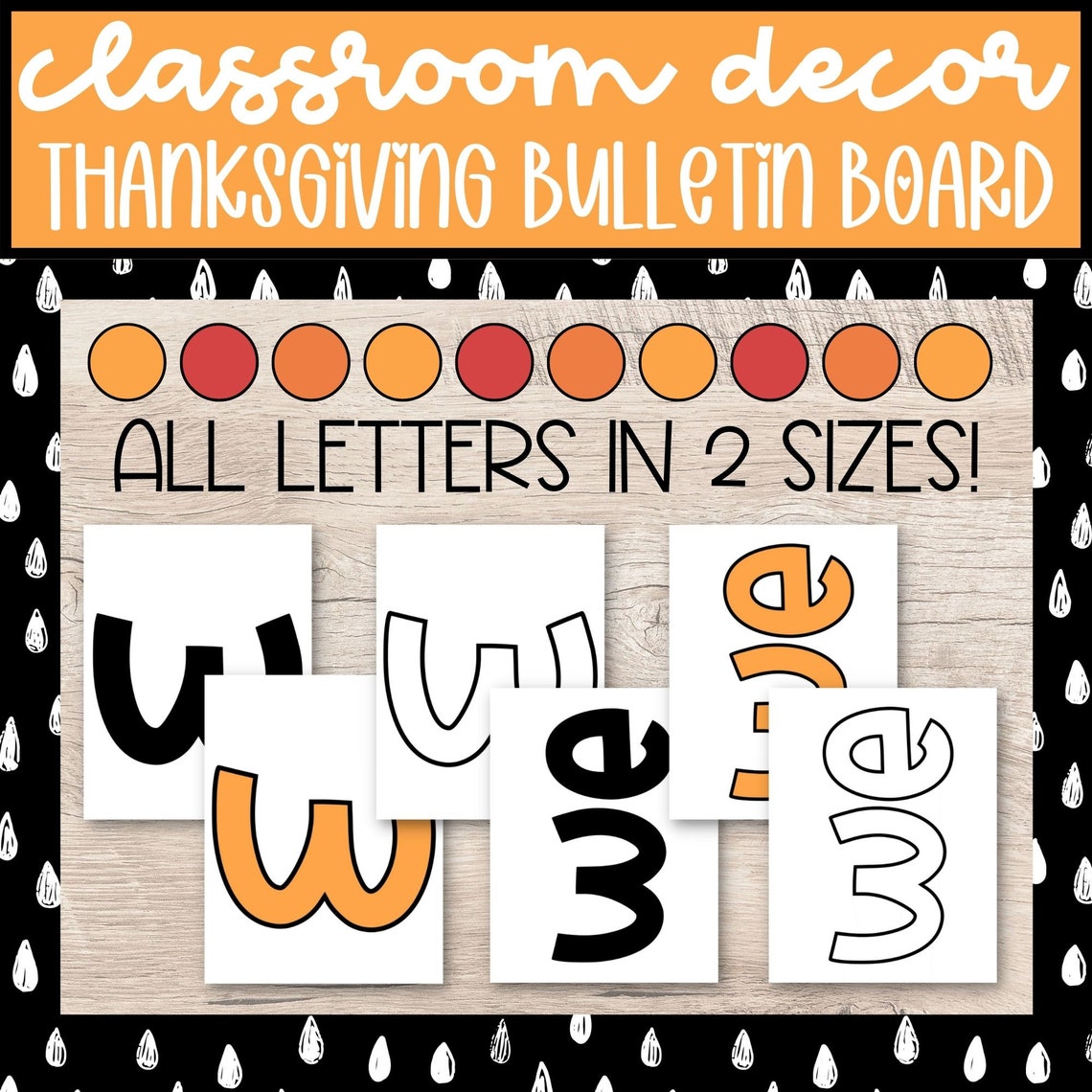 DIY Boho Thanksgiving Bulletin Board, November Bulletin Board Kit, Fall ...