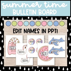 Retro Summer Vibes Bulletin Board Kit, May and June Door Decor and ...