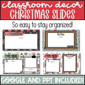 Retro Christmas Daily Slides Templates for Google Slides and Powerpoint ...