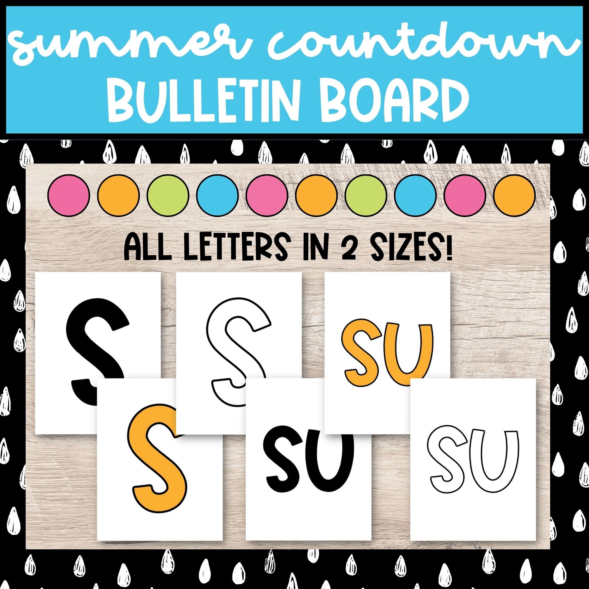 Summer Countdown Ice Cream Bulletin Board Kit, Teacher Classroom Decor ...