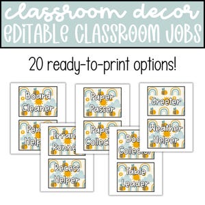 Editable Classroom Jobs Display, Classroom Jobs Chart, Honeybee ...