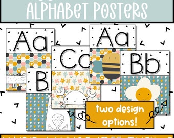 Alphabet Posters / Bee Classroom Decor - Etsy