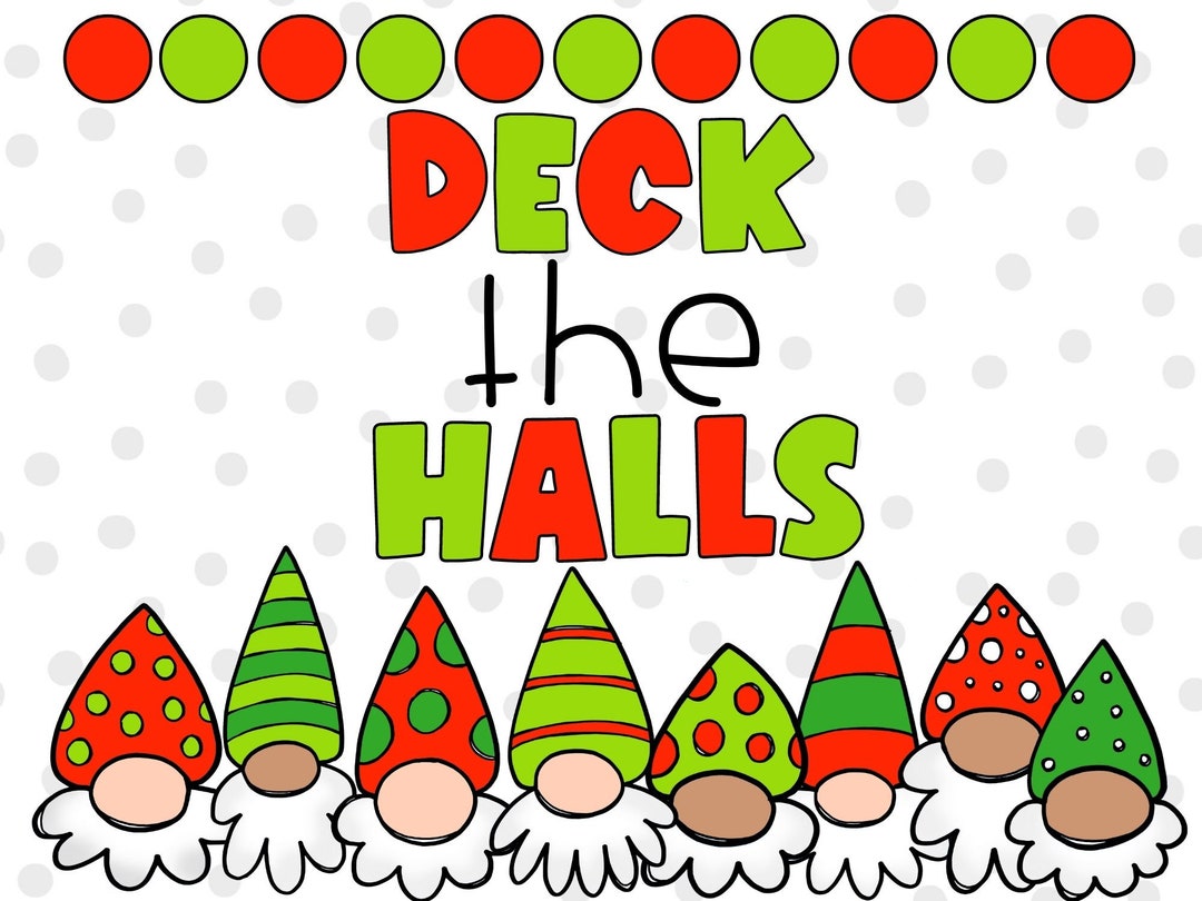 Deck the Halls Christmas Bulletin Board for Classroom and Christmas ...