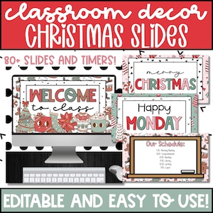 Retro Christmas Daily Slides Templates for Google Slides and Powerpoint ...