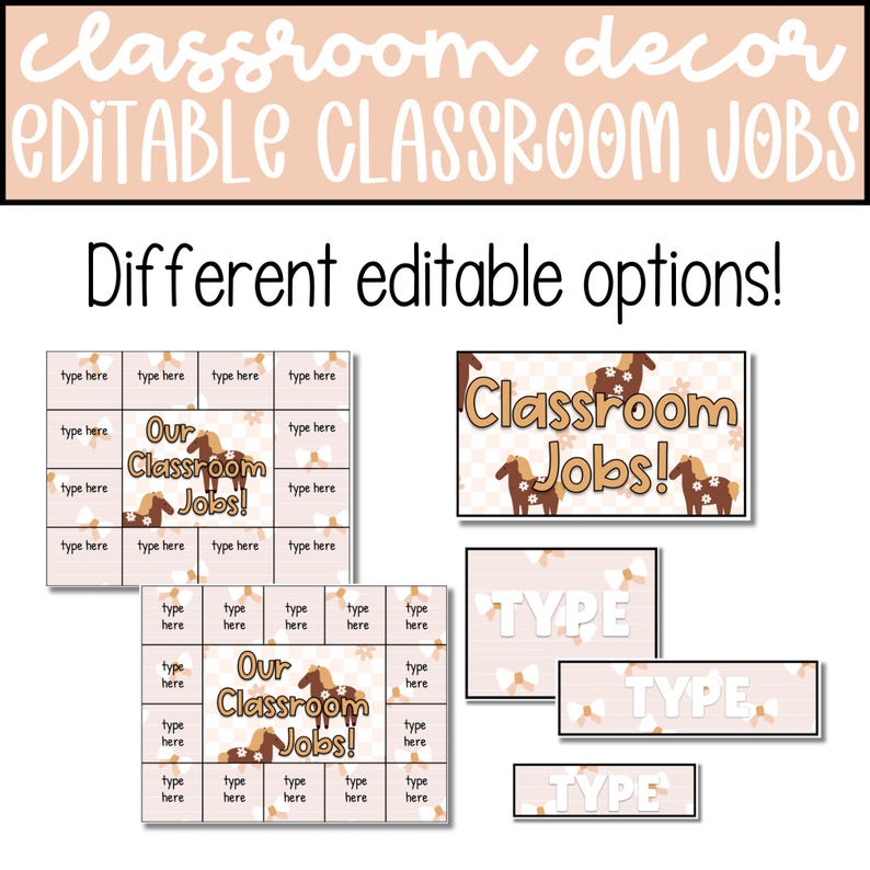 Editable Classroom Jobs Chart, Western Cowgirl Decor (PPT & Google ...