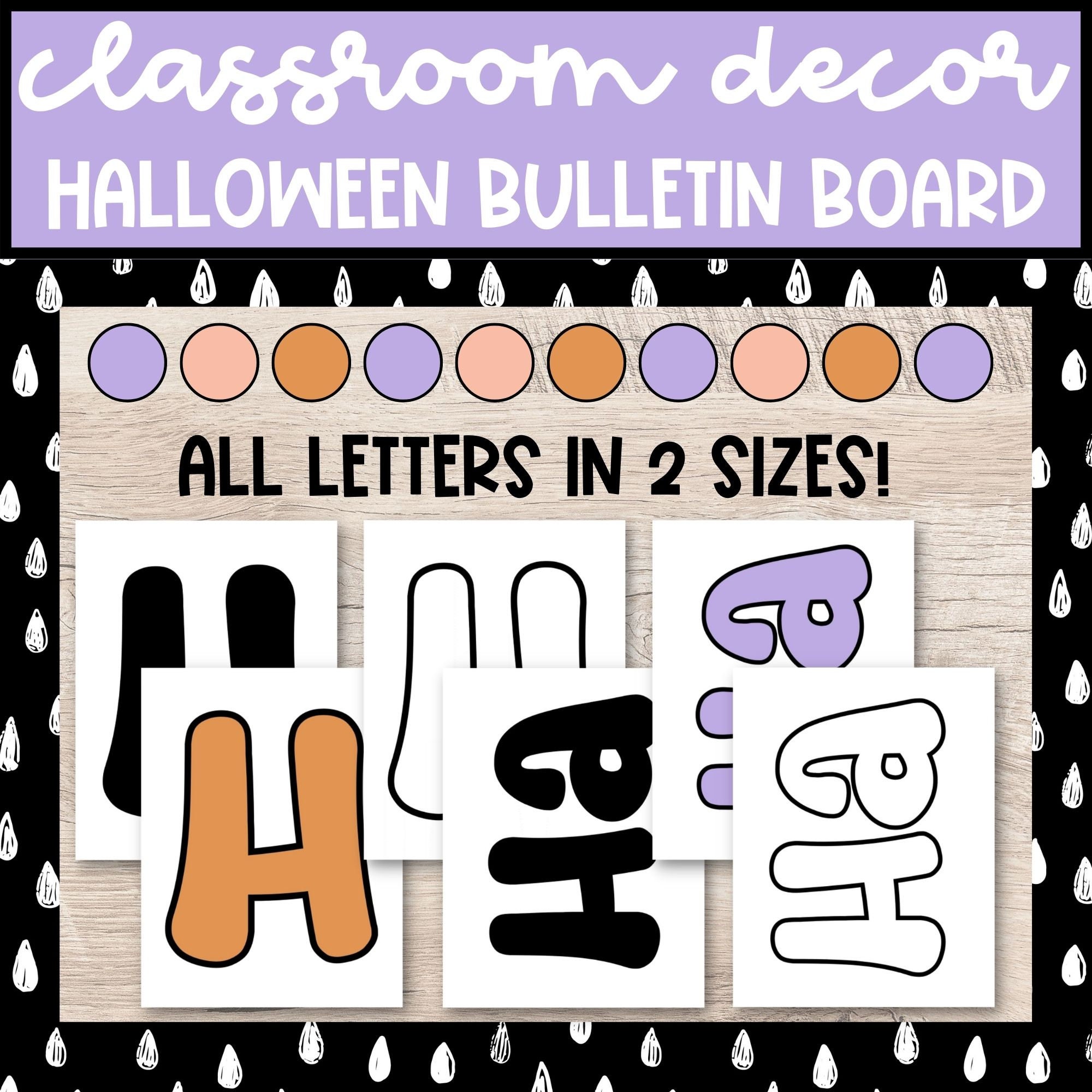 Retro Halloween Bulletin Board Printable Fall Classroom - Etsy