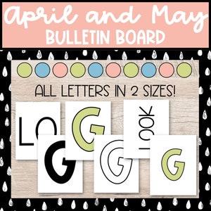 Retro Spring and End of Year Bulletin Board Kit, April May Bulletin ...