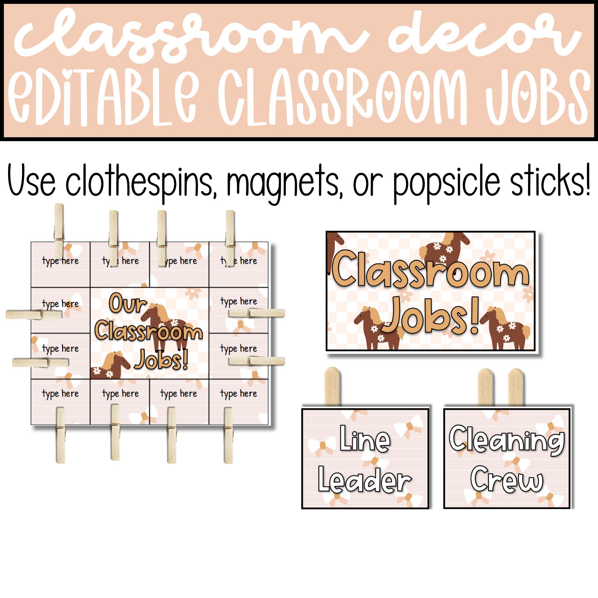 Editable Classroom Jobs Chart, Western Cowgirl Decor (PPT & Google ...