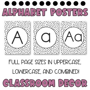 Alphabet Posters for Classroom or Homeschool, Black and White Classroom ...