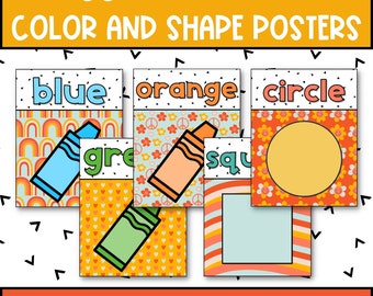 Retro Alphabet Posters for Classroom, DIY Classroom Decor, Retro Bright ...