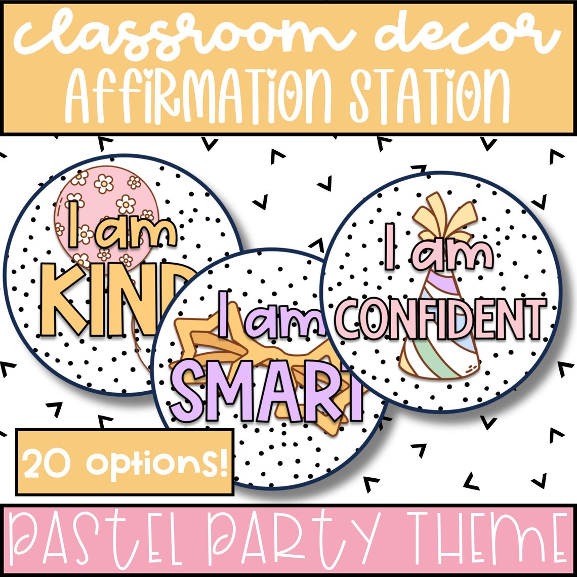 Pastel Classroom Affirmation Station Cards (digital Download) - Etsy