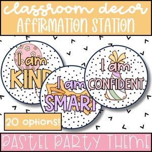 Pastel Classroom Affirmation Station Cards (digital Download) - Etsy