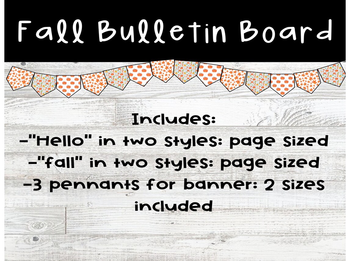 Fall Classroom Bulletin Board DIY Bulletin Board Classroom - Etsy