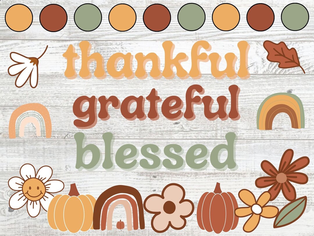 Retro Thanksgiving Bulletin Board for Elementary Classroom, Hallway ...