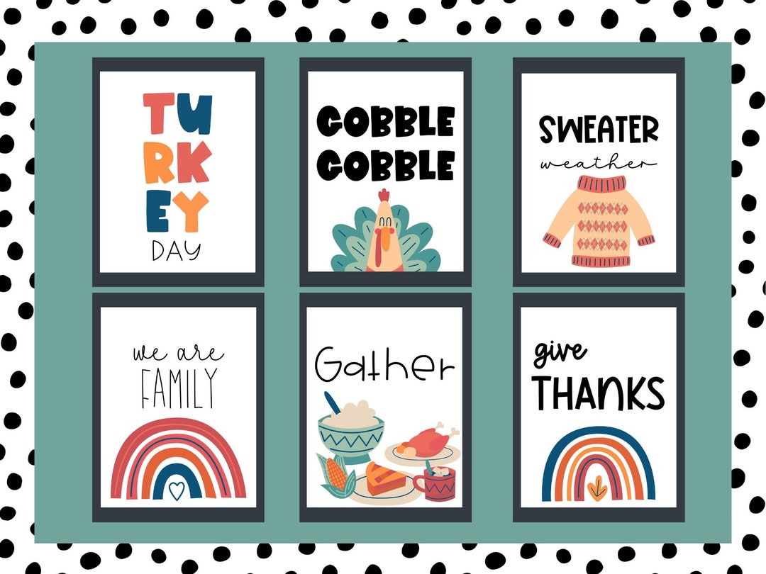 Thanksgiving Bulletin Board Posters for Elementary Classroom, Hallway ...