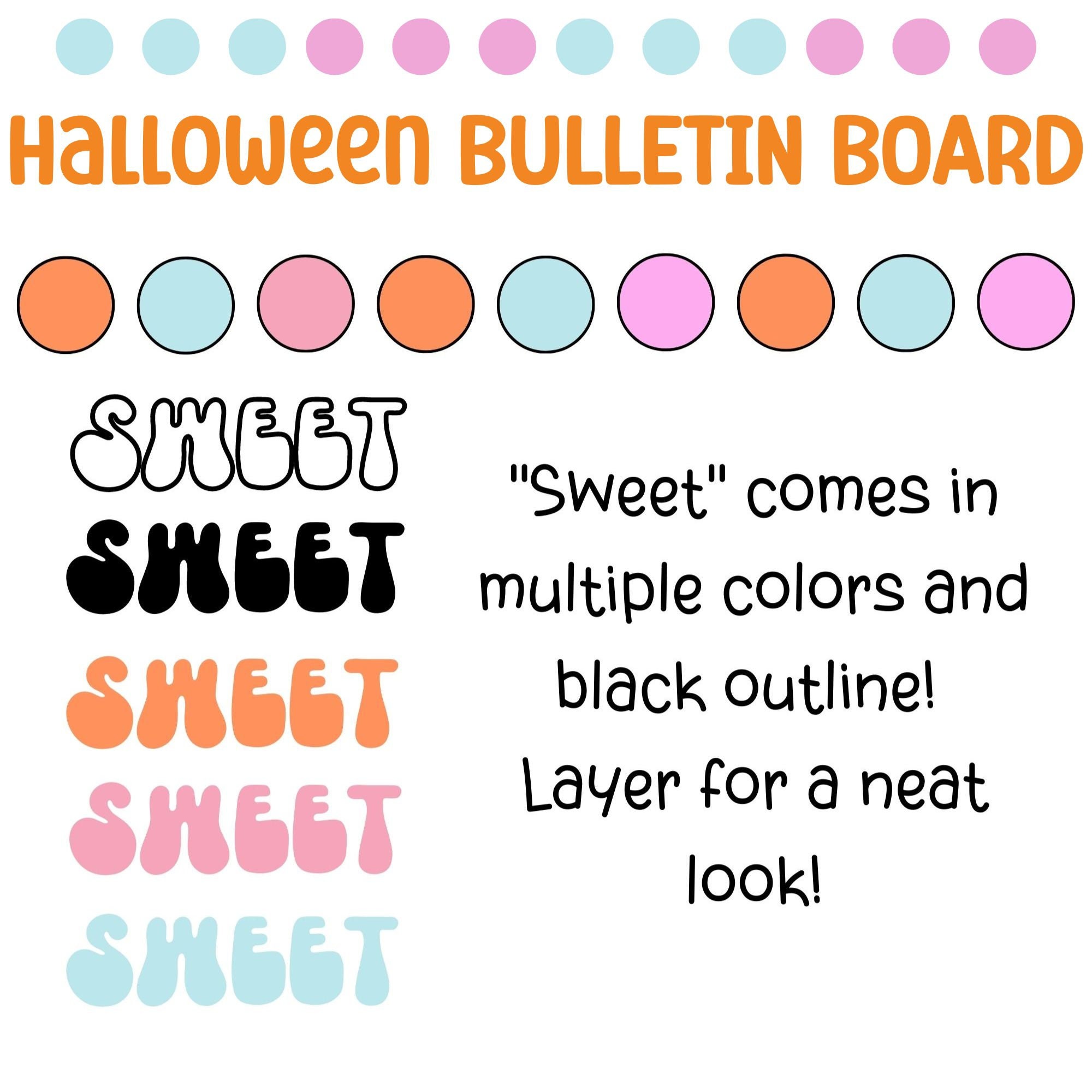 Retro Halloween Bulletin Board Printable Classroom Bulletin - Etsy