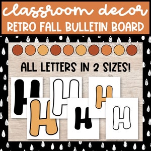 Retro Fall Bulletin Board, DIY Classroom Bulletin Board Door Decor ...
