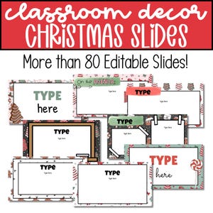 Retro Christmas Daily Slides Templates for Google Slides and Powerpoint ...