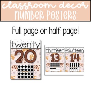 Number Posters for Classroom, DIY Classroom Posters, Western Cowgirl ...