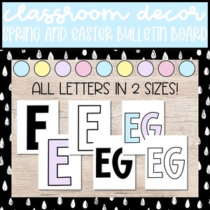 DIY Retro Spring and Easter Egg Bulletin Board Kit, March April Door ...