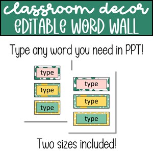 Editable Word Wall and Sight Word Cards for Classroom, Lemon Themed ...
