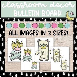 Camping Classroom Decor Bulletin Board, Back to School Bulletin Board ...