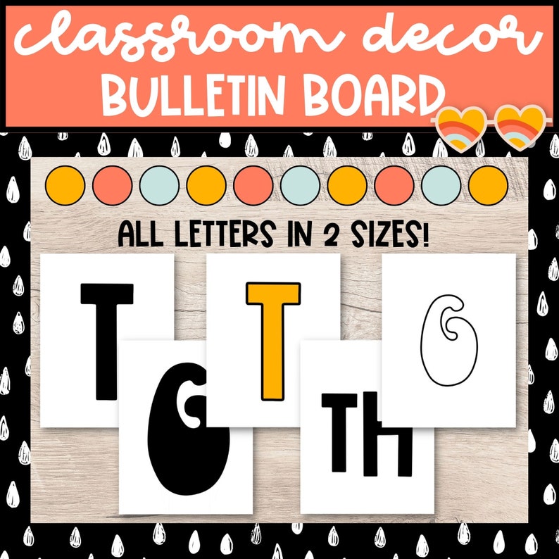 Bright and Groovy Back to School Bulletin Board for Retro - Etsy