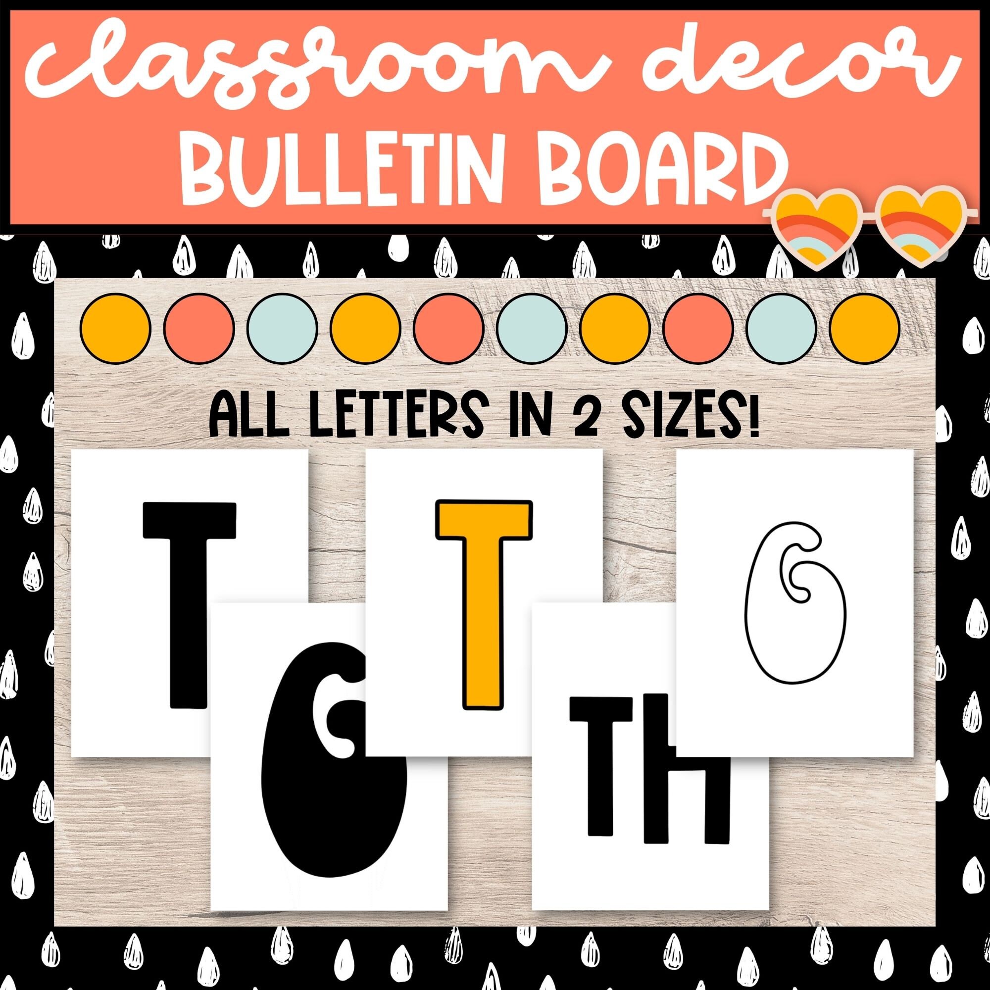 Bright and Groovy Back to School Bulletin Board for Retro - Etsy