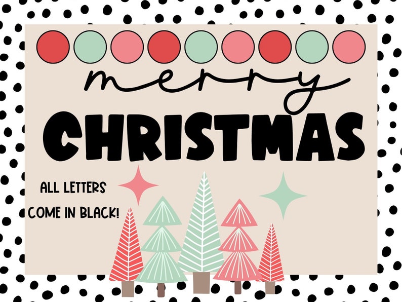 Christmas Trees Bulletin Board for Elementary Classroom - Etsy