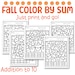 Fall Math Coloring Worksheets for Addition Facts Practice for Classroom ...