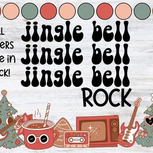 Retro Christmas Bulletin Board for Classroom or Winter Door Decor ...
