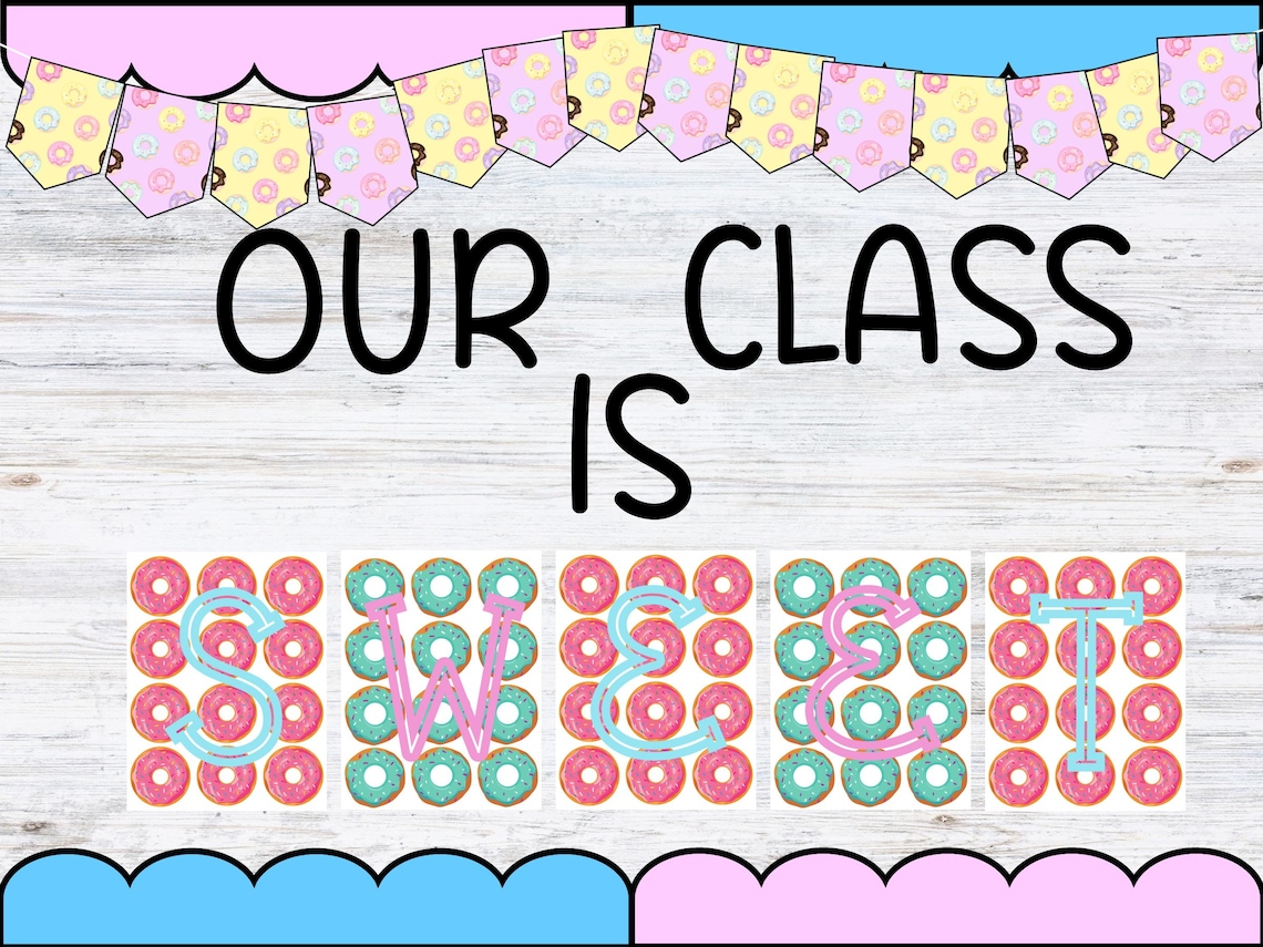 Donut Classroom Bulletin Board DIY Bulletin Board Teacher - Etsy
