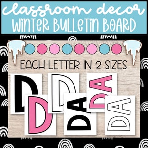 Retro Winter Bulletin Board for January Door Decor, Winter Classroom ...