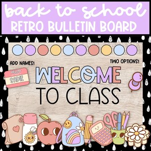 Retro Back to School Bulletin Board Decor Bundle (digital Download) - Etsy