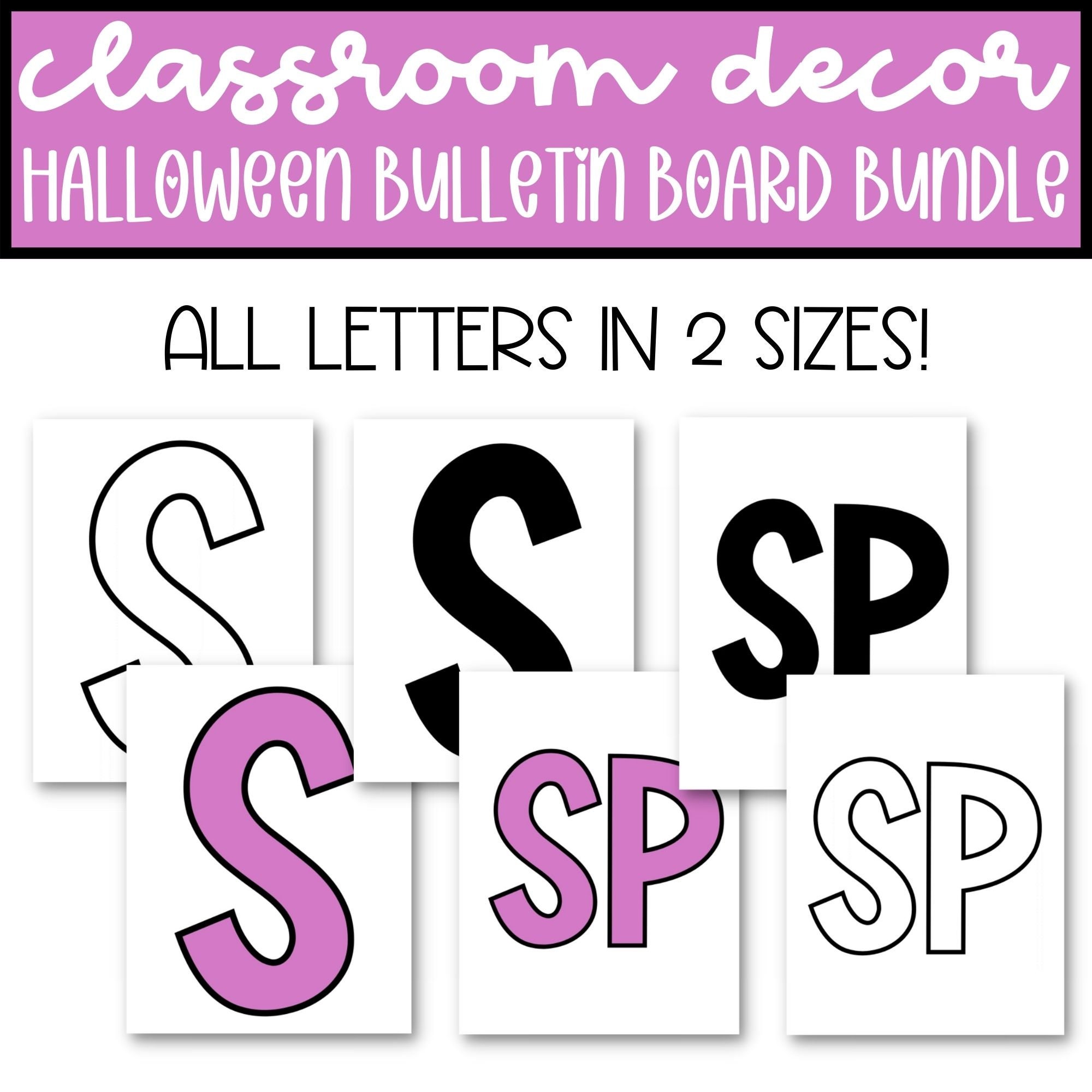 Retro Boho Halloween Bulletin Board Kit September October - Etsy