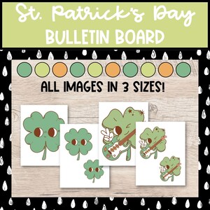 Shamrock and Roll Retro and Groovy St. Patrick's Day Bulletin Board Kit ...