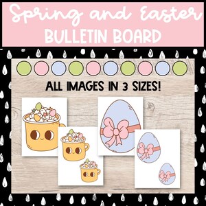 Hello Spring Retro Spring and Easter Bulletin Board Kit, March April ...