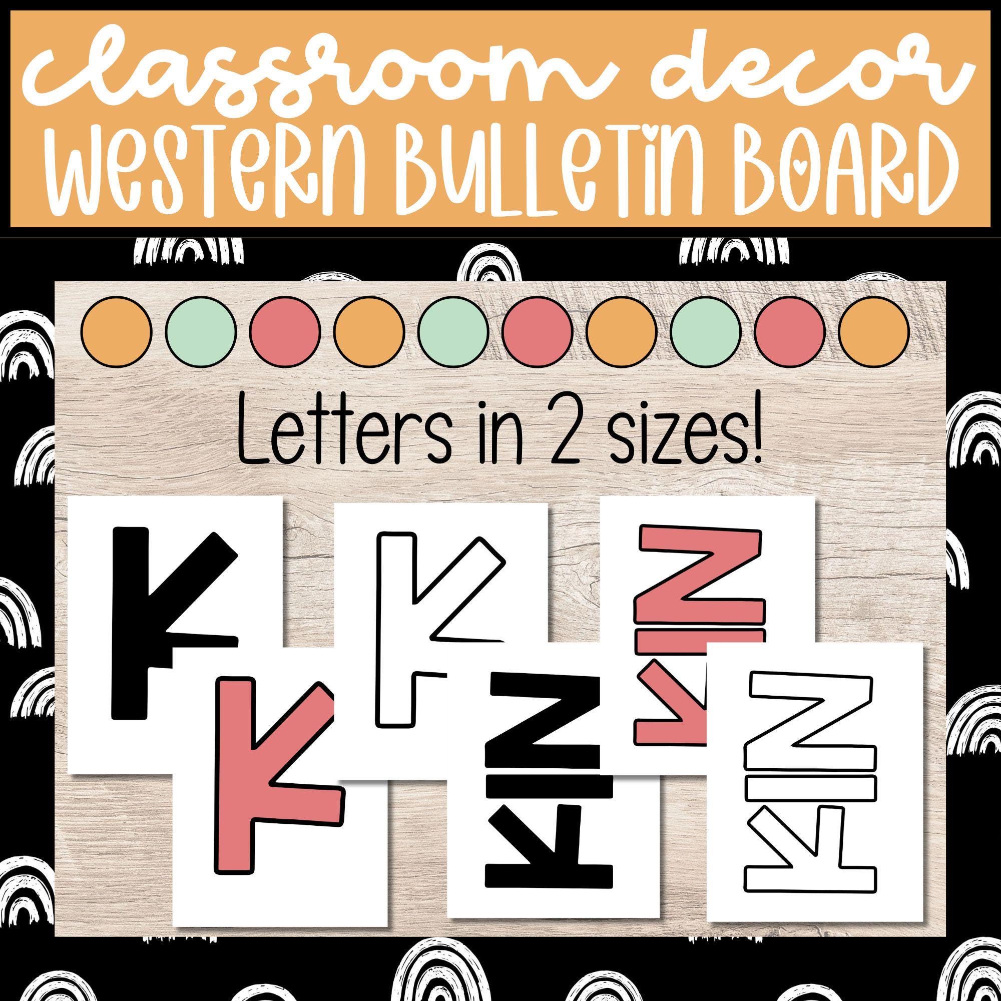 Retro Western Cowgirl Bulletin Board Kit, Classroom Decor (digital ...